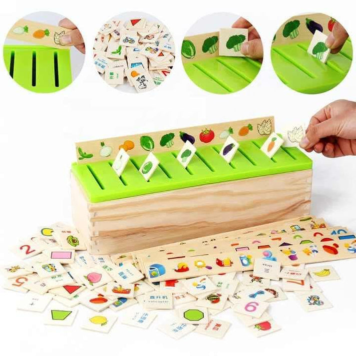 Wooden Knowledge Classification Box – Desk Supplies